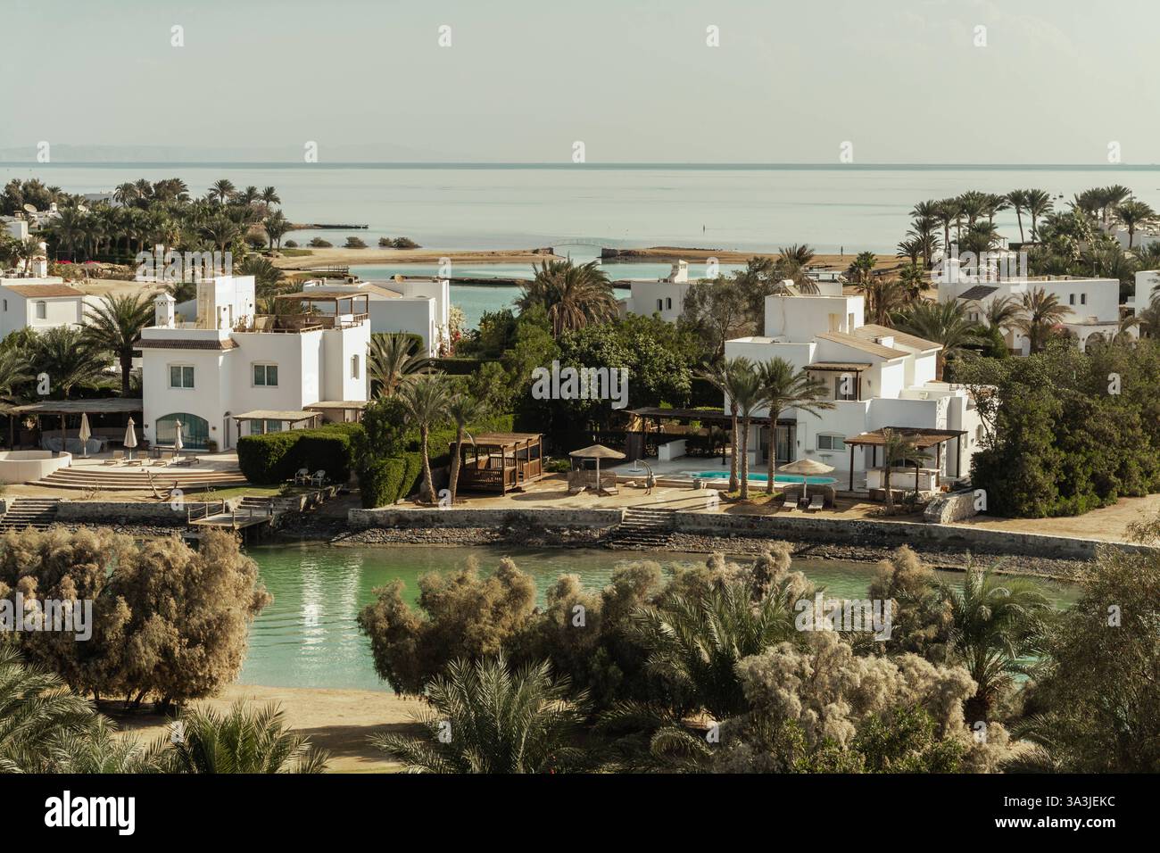 El Gouna resort on the Red Sea coast in Egypt landscape of El Gouna ...