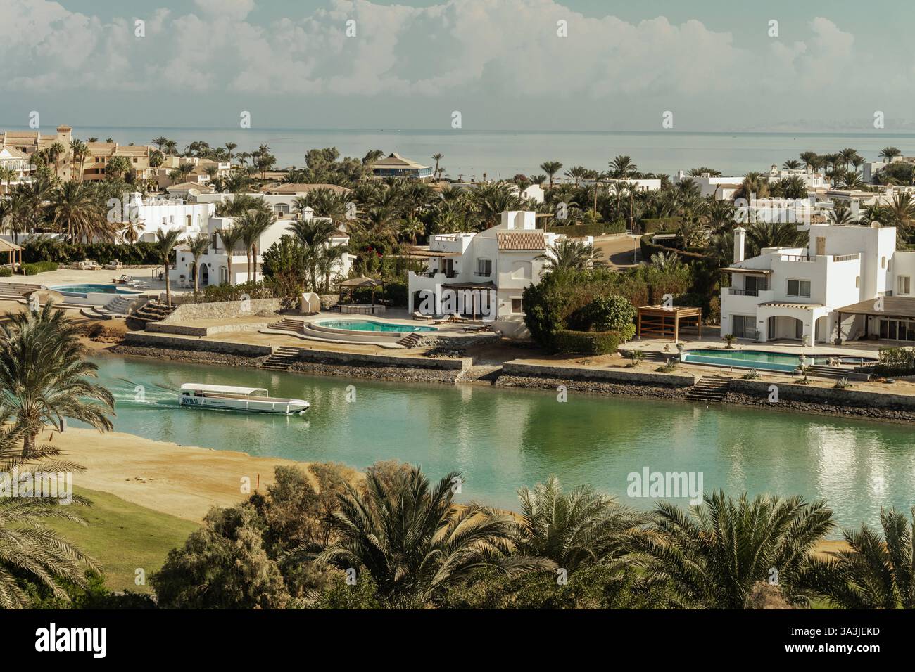 El Gouna resort on the Red Sea coast in Egypt landscape of El Gouna ...