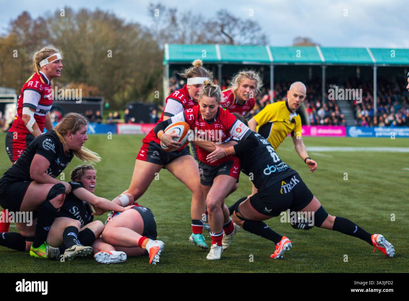 London, UK, 16th March 2025 Gloucester-Hartpury Co-Captain Natasha "Mo ...