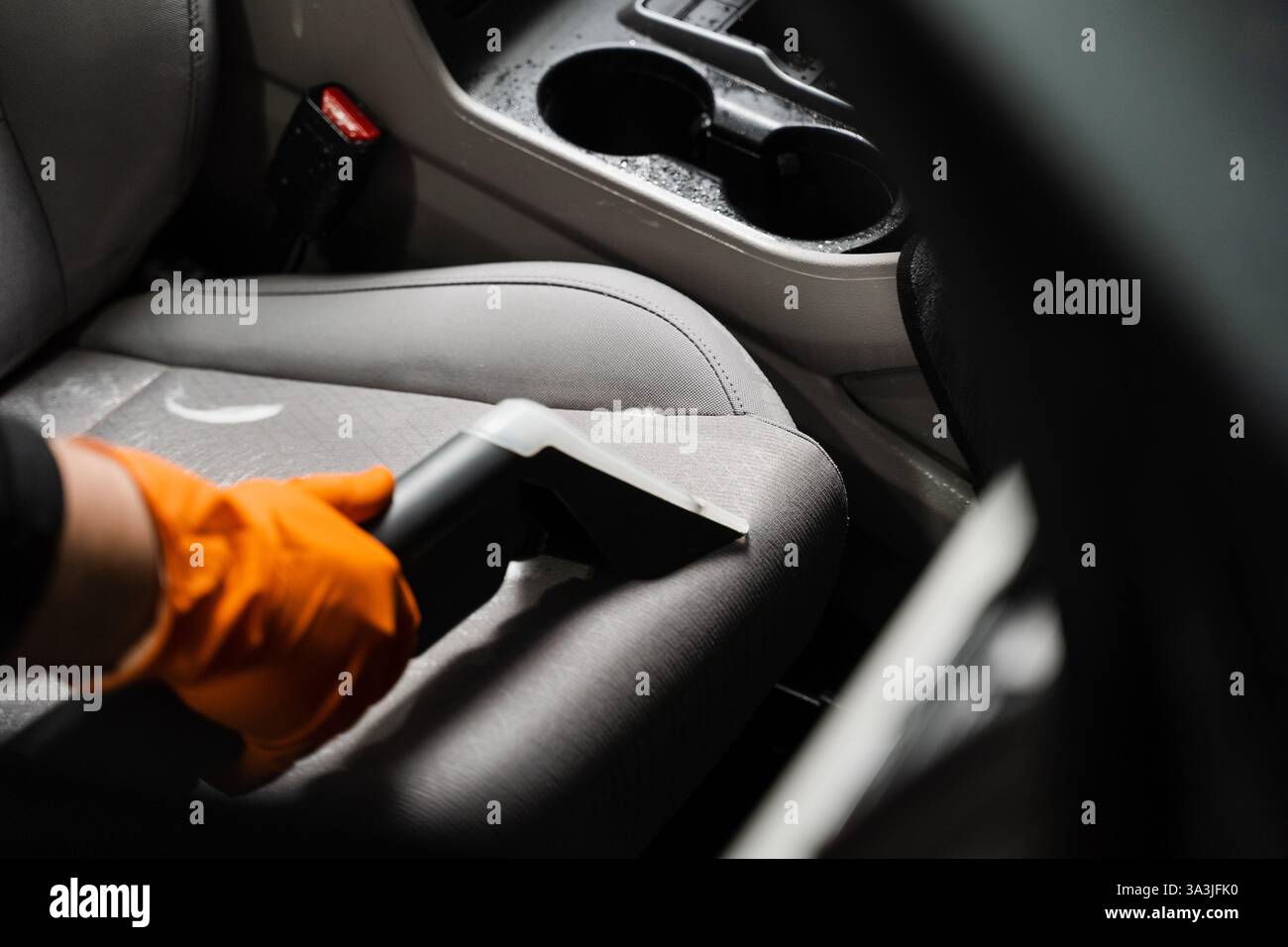 Process of extraction dirt from textile car seat using extractor ...