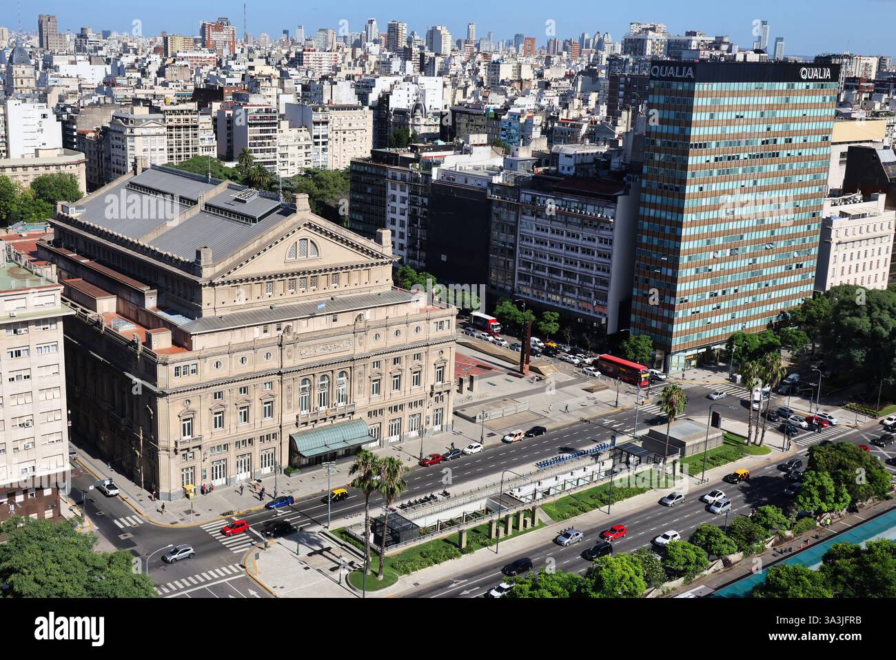 Aerial view of Teatro Colón, Buenos Aires Stock Photo - Alamy