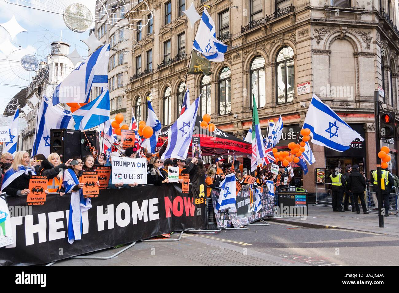 Stop The Hate, anti Hamas counter-protest demonstration, Coventry ...