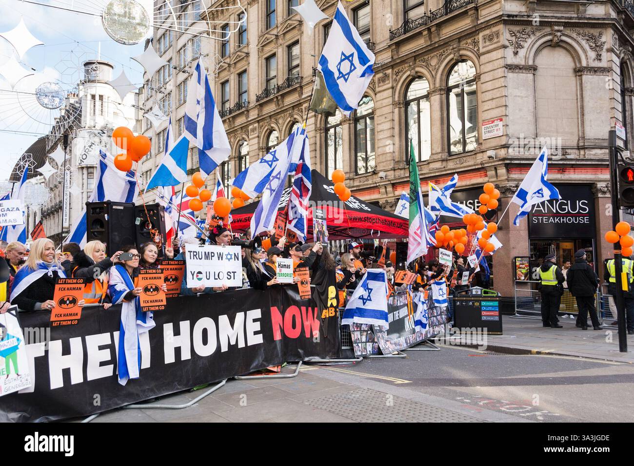 Stop The Hate, anti Hamas counter-protest demonstration, Coventry ...