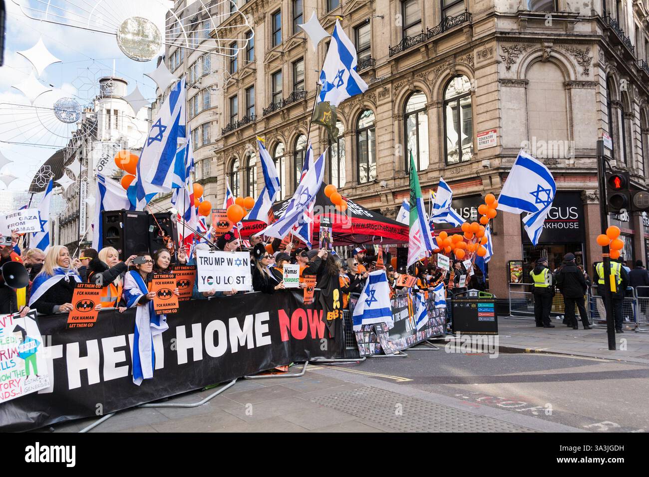 Stop The Hate, anti Hamas counter-protest demonstration, Coventry ...