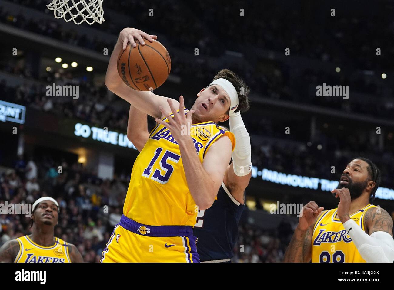 Los Angeles Lakers guard Austin Reaves (15) in the second half of an ...