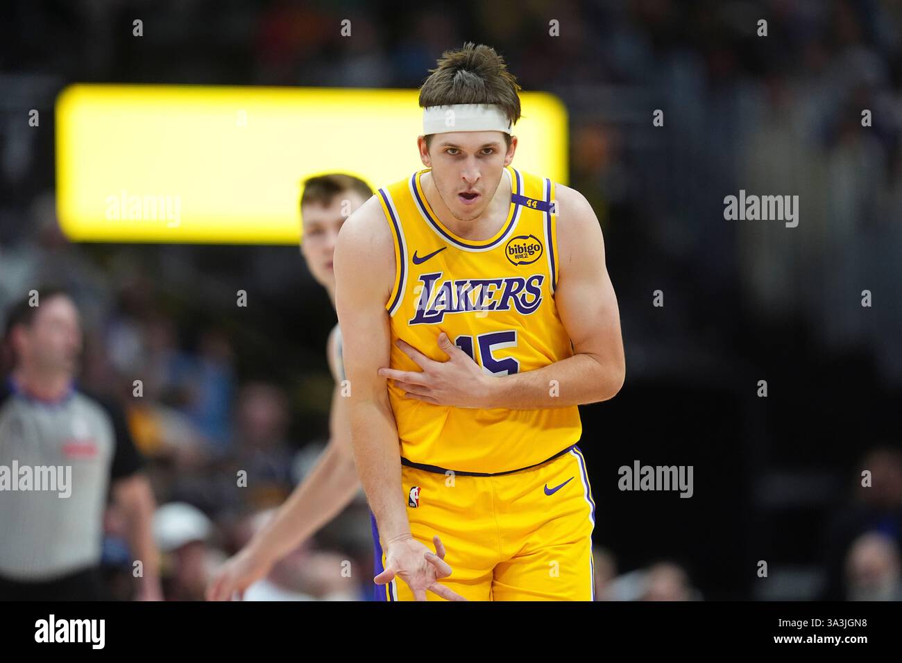 Los Angeles Lakers guard Austin Reaves (15) in the second half of an ...