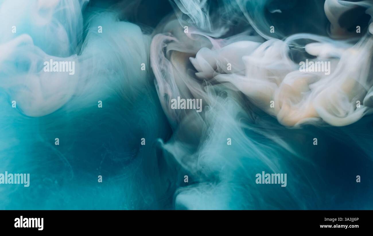 Cloud dye. Fog ink swirl. Color pigment drop dissolve blur puff shot ...