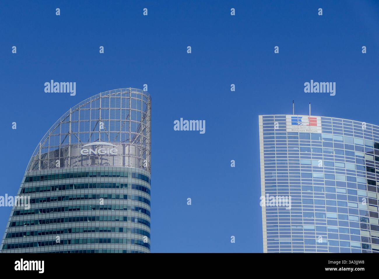 Paris, France, March 6, 2025. Engie, sign and logo of the French energy ...