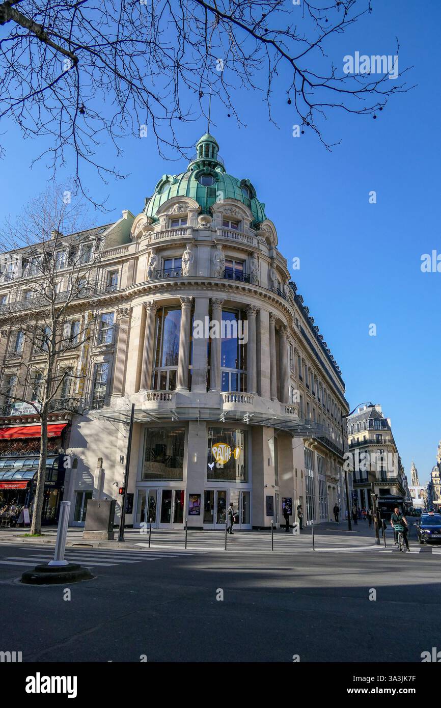 Paris, France, March 5, 2025. Facade of the Pathé Palace Cinema. The ...
