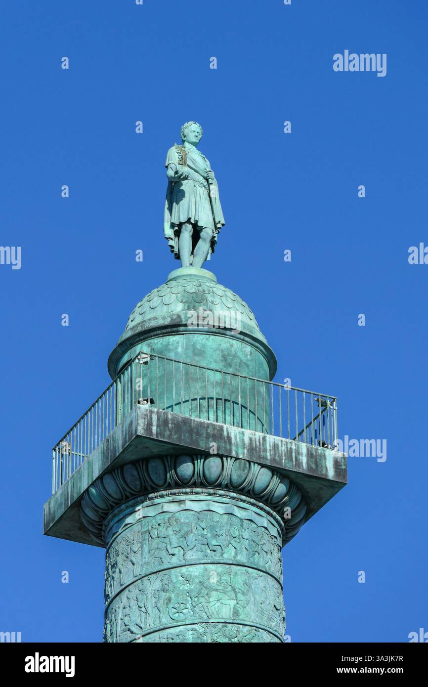 Paris, France, March 5, 2025. Austerlitz Column, Victory Column, Column ...