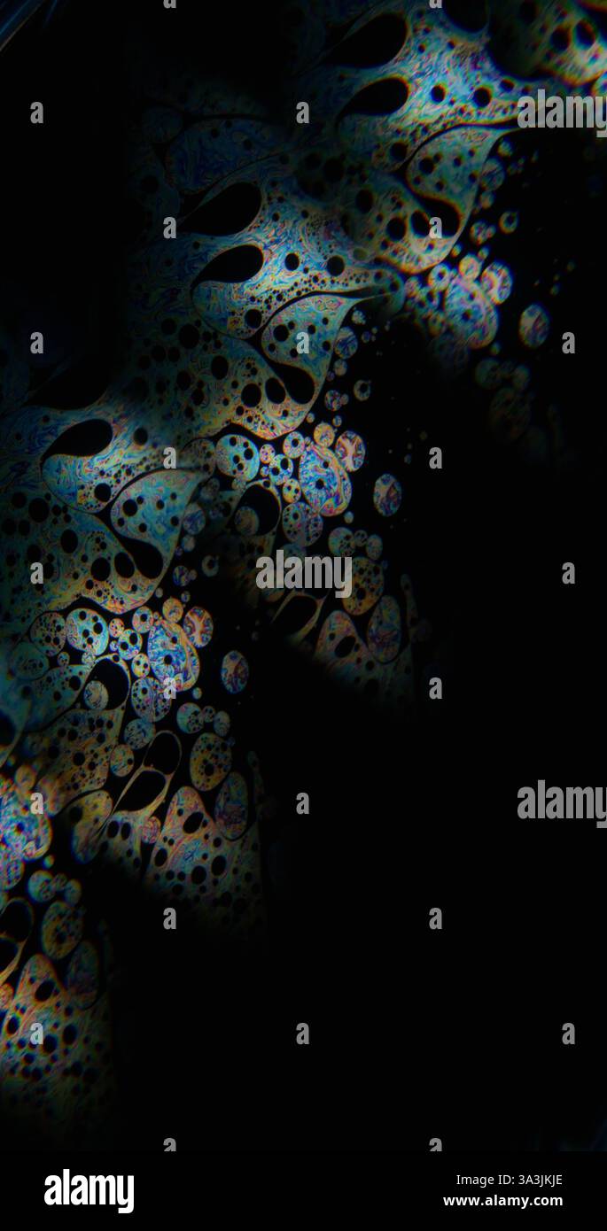 Spectrum oil mix. Multicolor liquid. Double optical effect swirl fizz ...