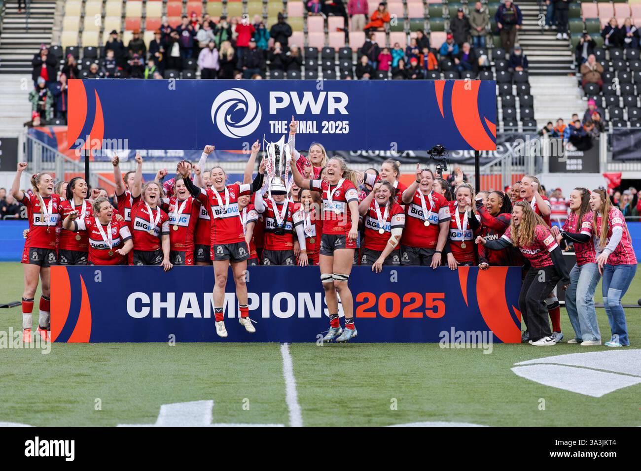 London, UK. 16th Mar, 2025. Gloucester-Hartpury win the PWR Final ...