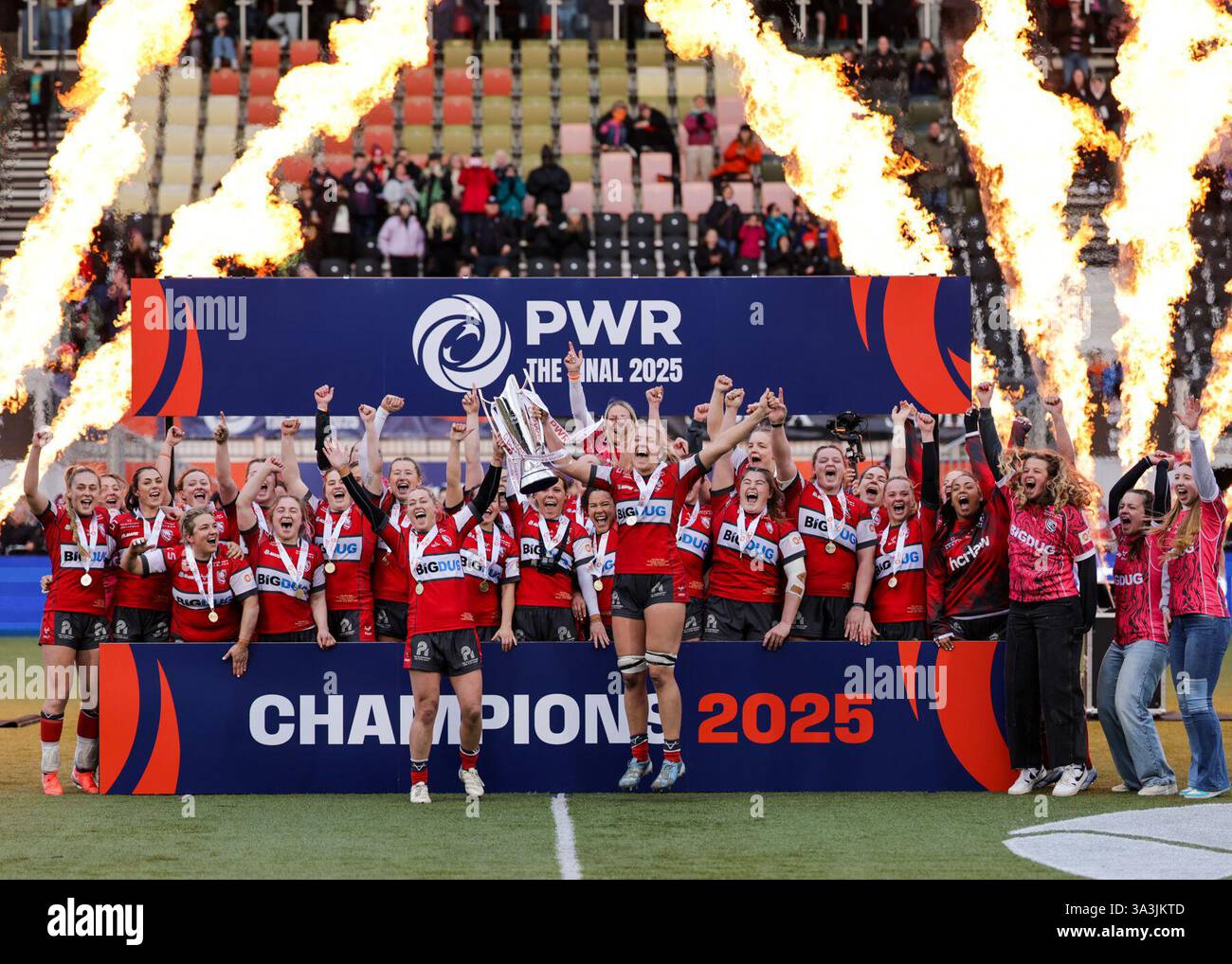 London, UK. 16th Mar, 2025. Gloucester-Hartpury win the PWR Final ...