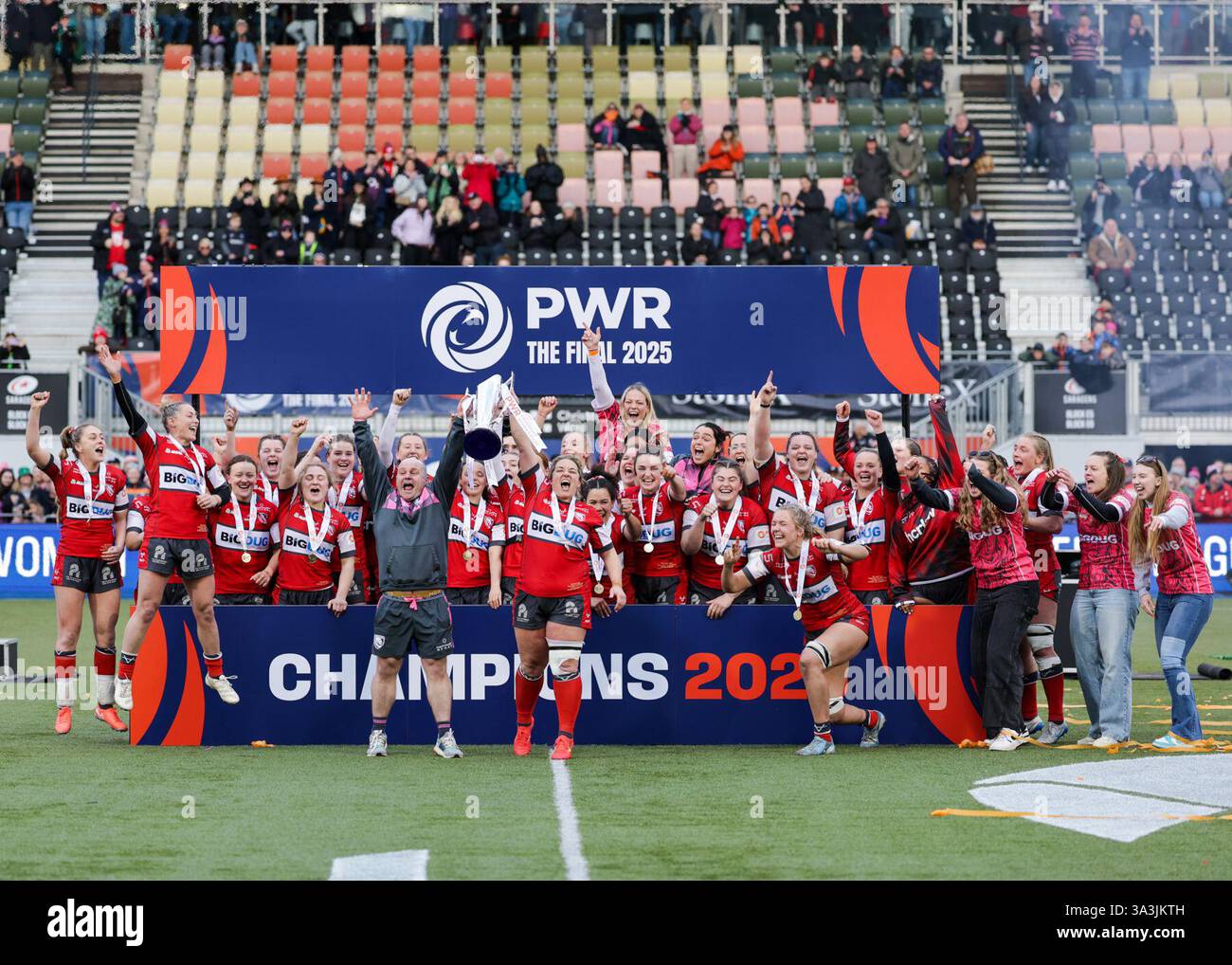 London, UK. 16th Mar, 2025. Gloucester-Hartpury win the PWR Final ...
