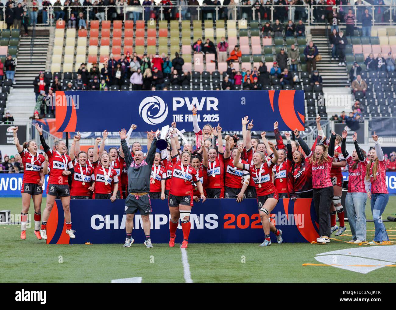 London, UK. 16th Mar, 2025. Gloucester-Hartpury win the PWR Final ...