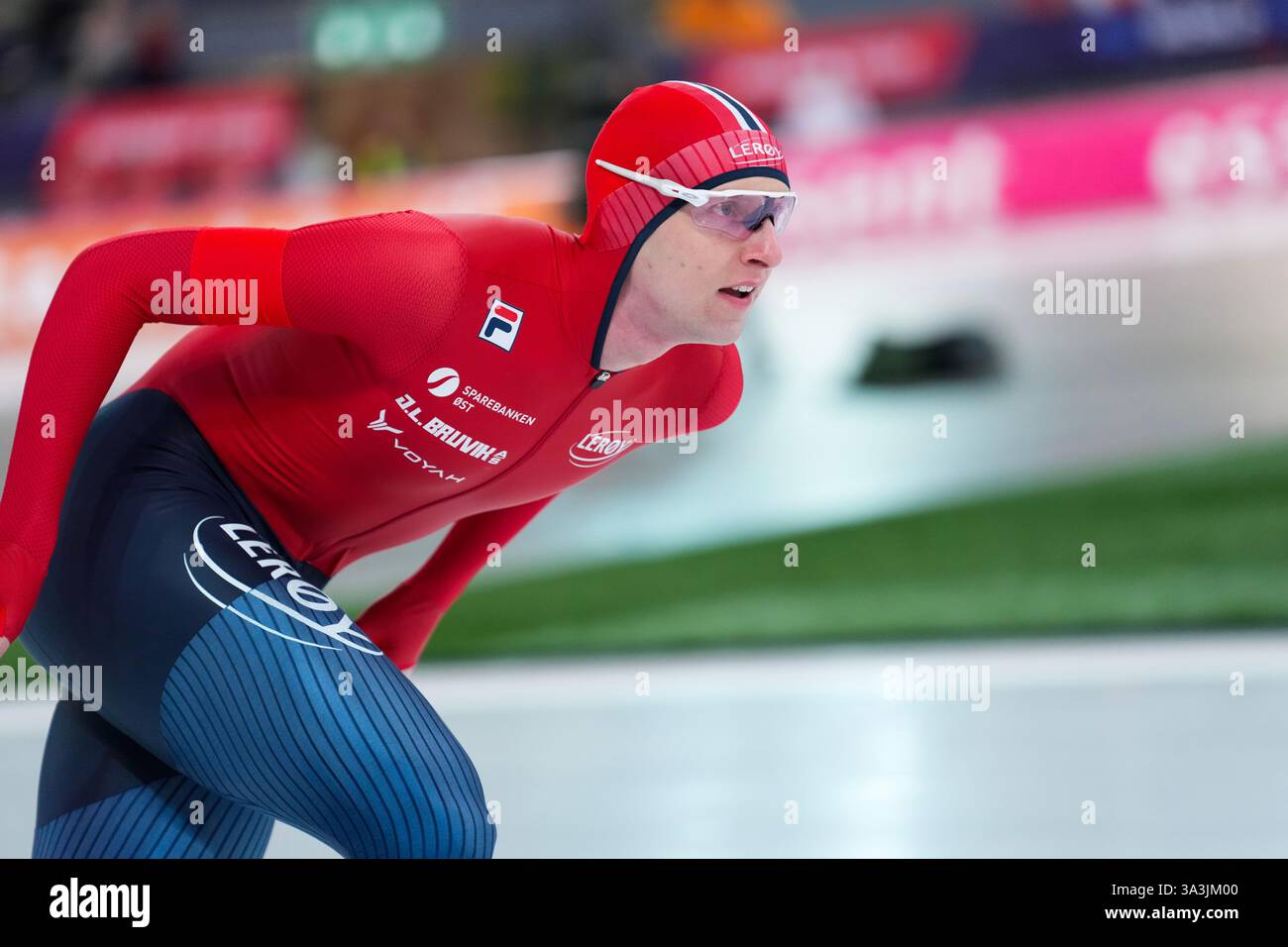 HAMAR, NORWAY - MARCH 16: Sander Eitrem of Norway during the ISU World ...