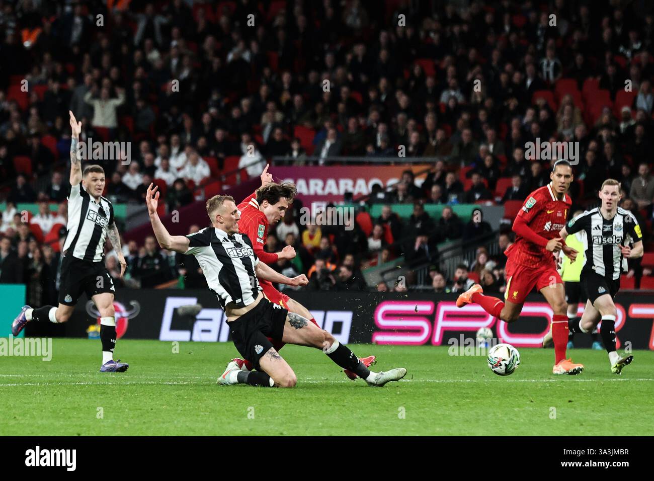 Federico Chiesa of Liverpool scores a goal to make it 1-2 during the ...