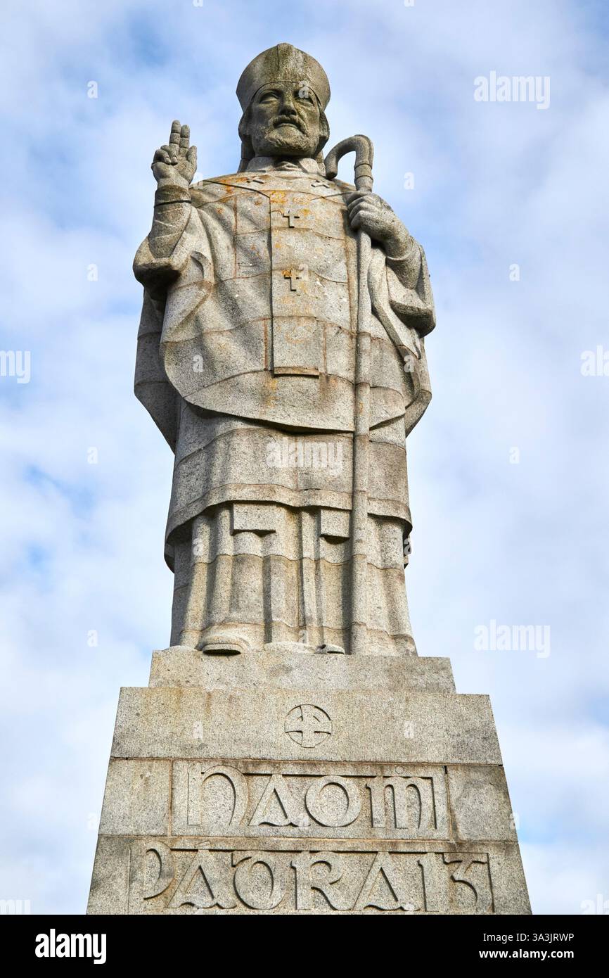 national monument statue of saint patrick atop slieve patrick st ...
