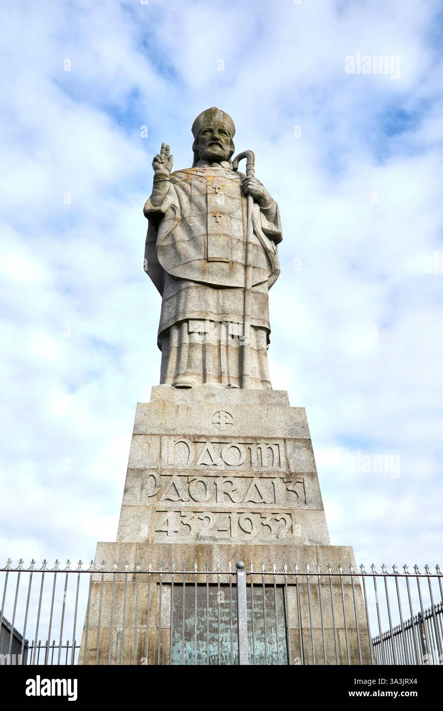 national monument statue of saint patrick atop slieve patrick st ...