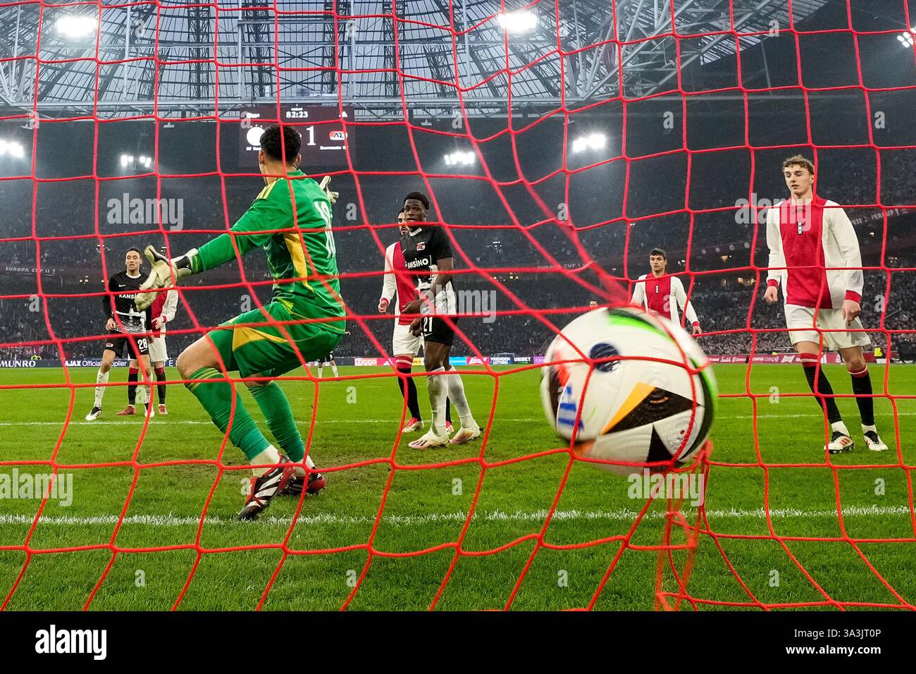 AMSTERDAM, NETHERLANDS - MARCH 16: Ibrahim Sadiq of AZ scores during ...