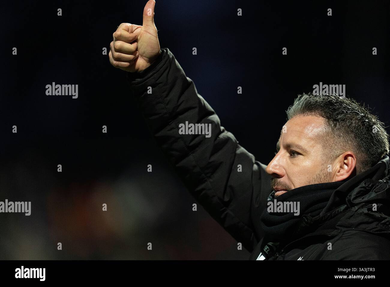 Lyngby's head coach Morten Karlsen during the Superliga match between ...