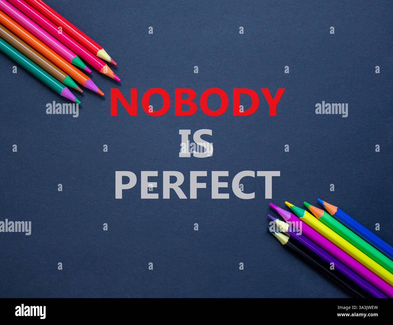 Nobody is perfect symbol. Concept words Nobody is perfect on beautiful ...
