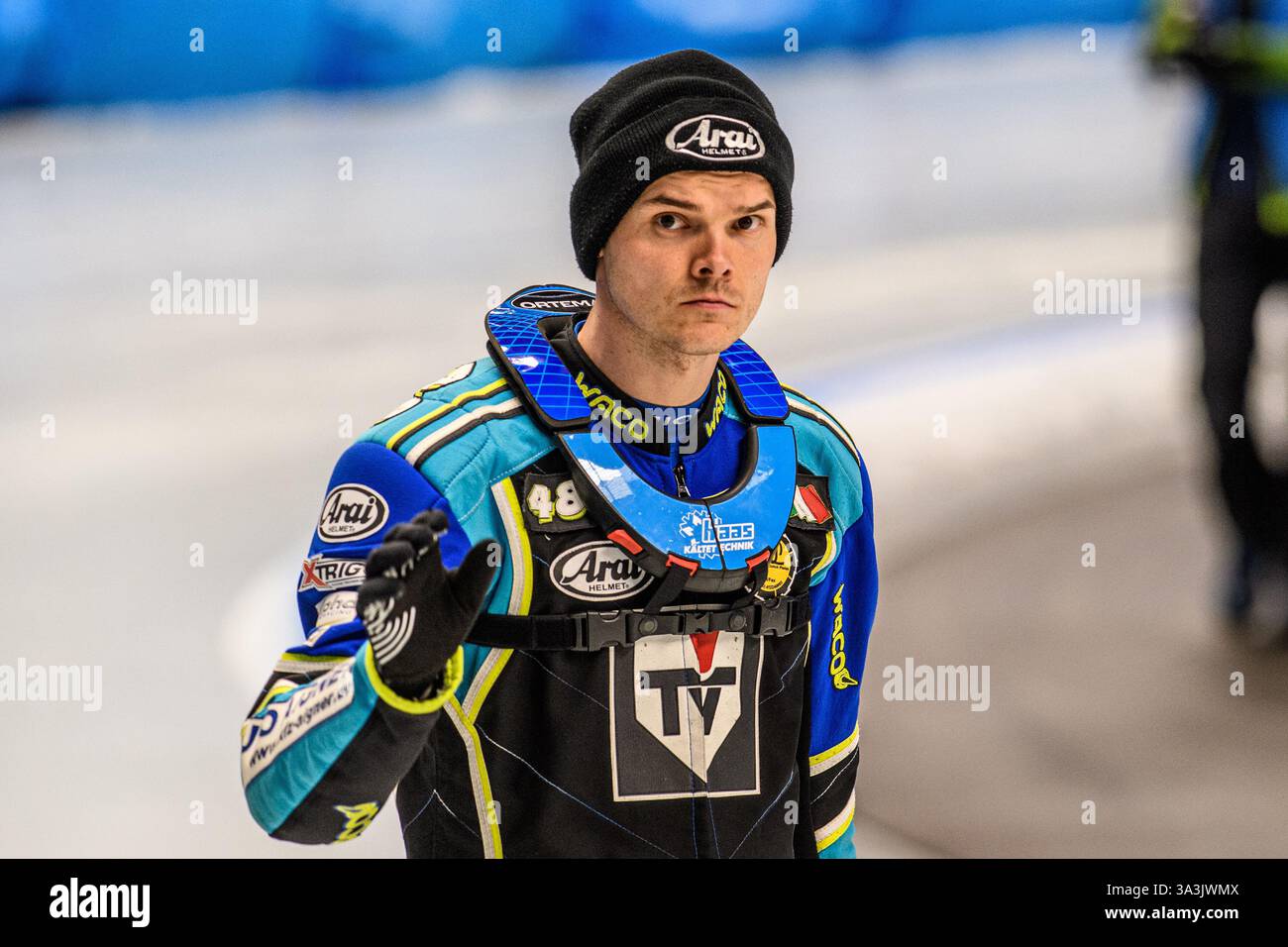Inzell, Germany. 16th Mar, 2025. Luca Bauer (48) of Germany during the ...