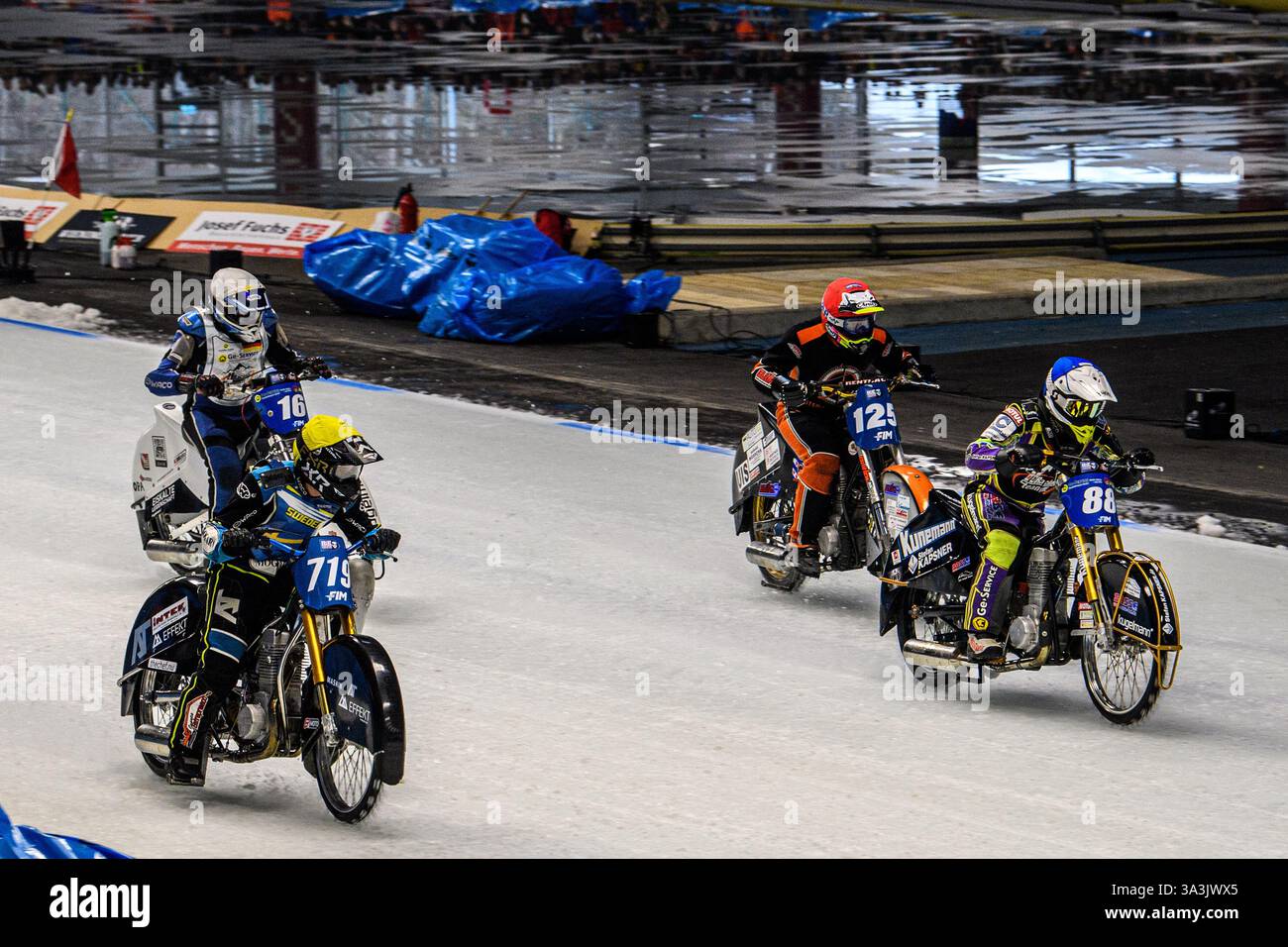Max Niedermaier (88) of Germany in Blue leading Filip Jäger (719) of ...
