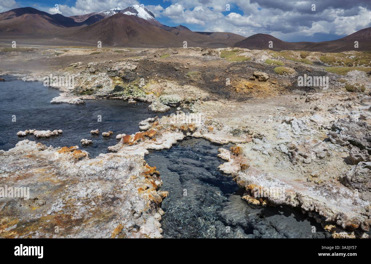 Natural Hot Spring in Atacama desert, Chile, South America Stock Photo ...