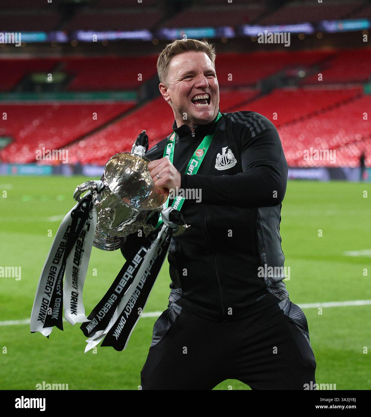LONDON, UK - 16th Mar 2025: Newcastle United manager Eddie Howe ...