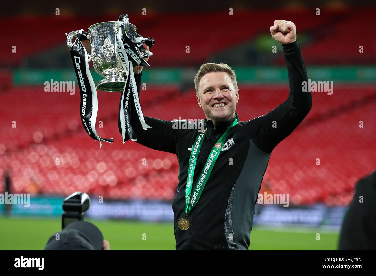LONDON, UK - 16th Mar 2025: Newcastle United manager Eddie Howe ...