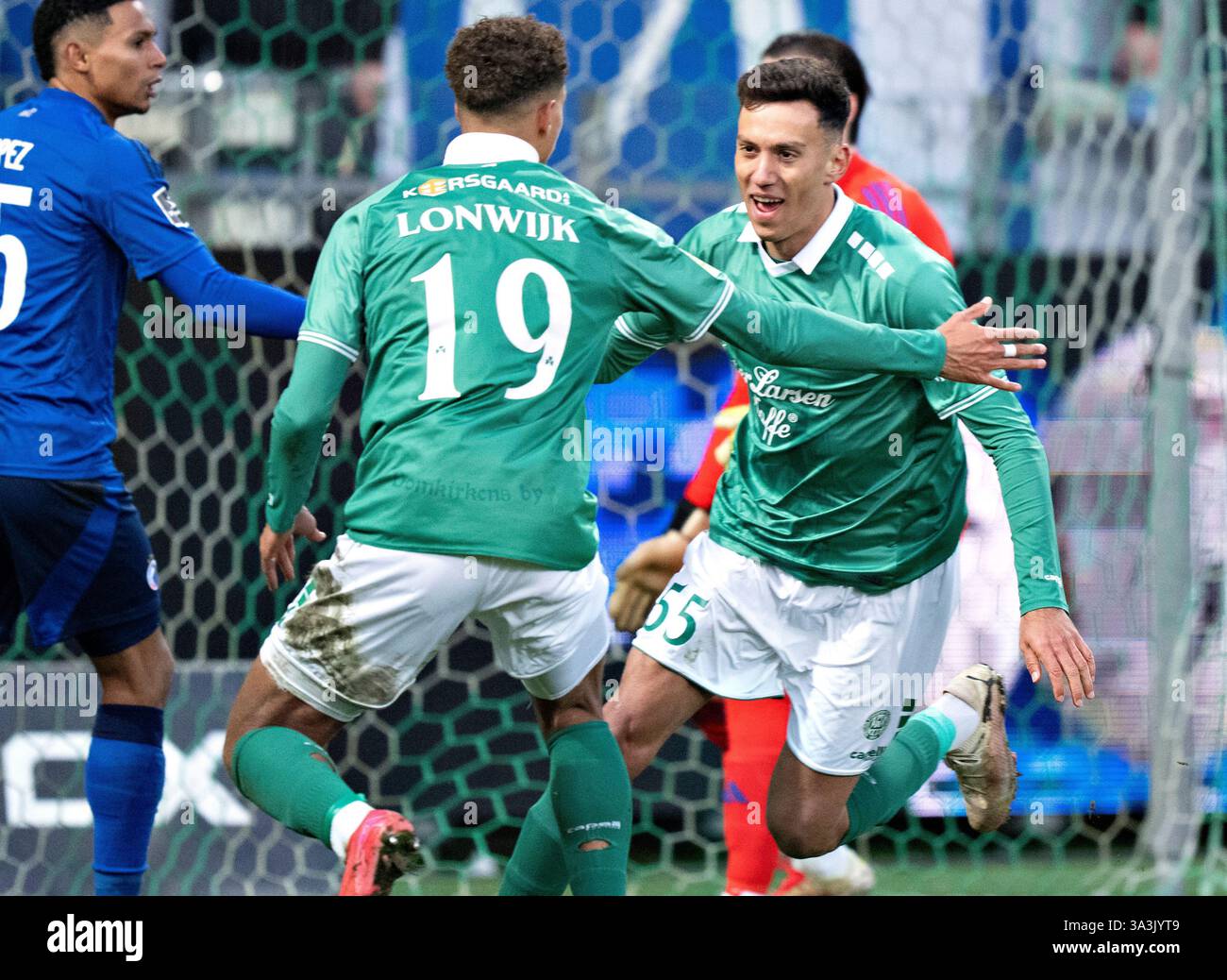 Viborg, Denmark. 16th Mar, 2025. Viborg's Stipe Radic has equalized to ...