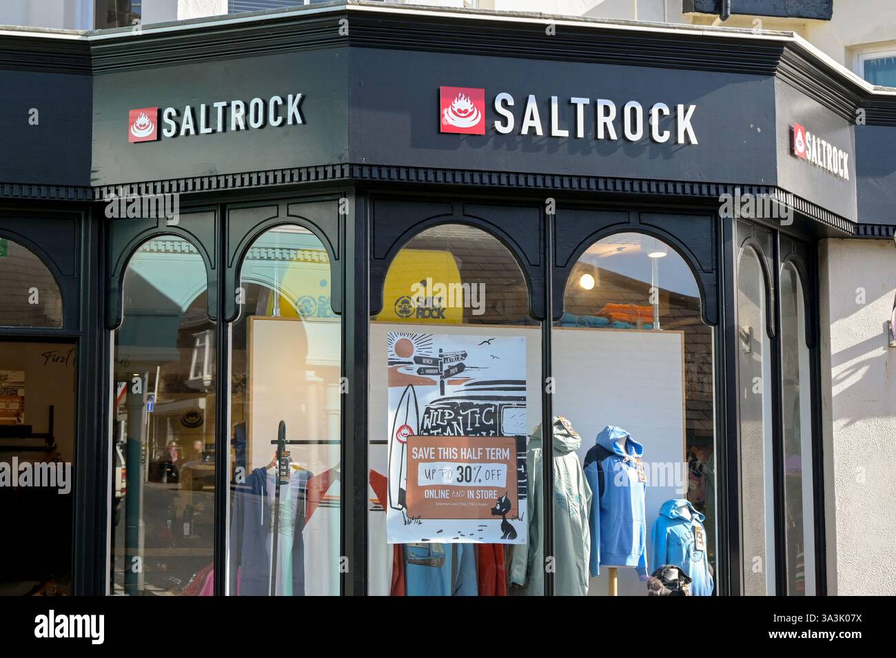 Bude, Cornwall, England, UK - 22 February 2025: Front exterior view of ...