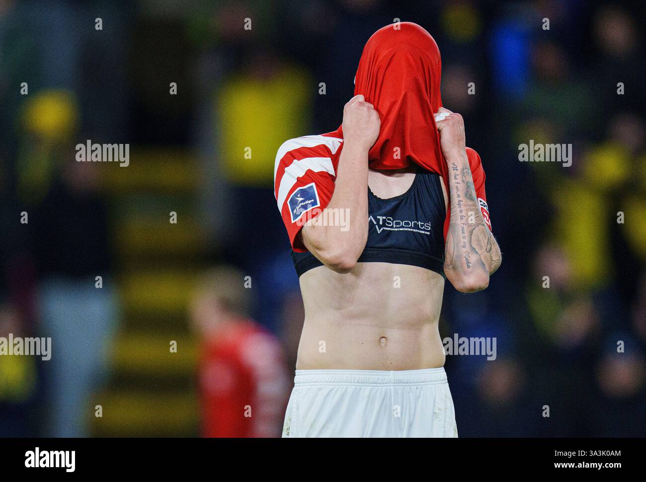 Silkeborg's Pontus Rödin after the Superliga match between Broendby IF ...