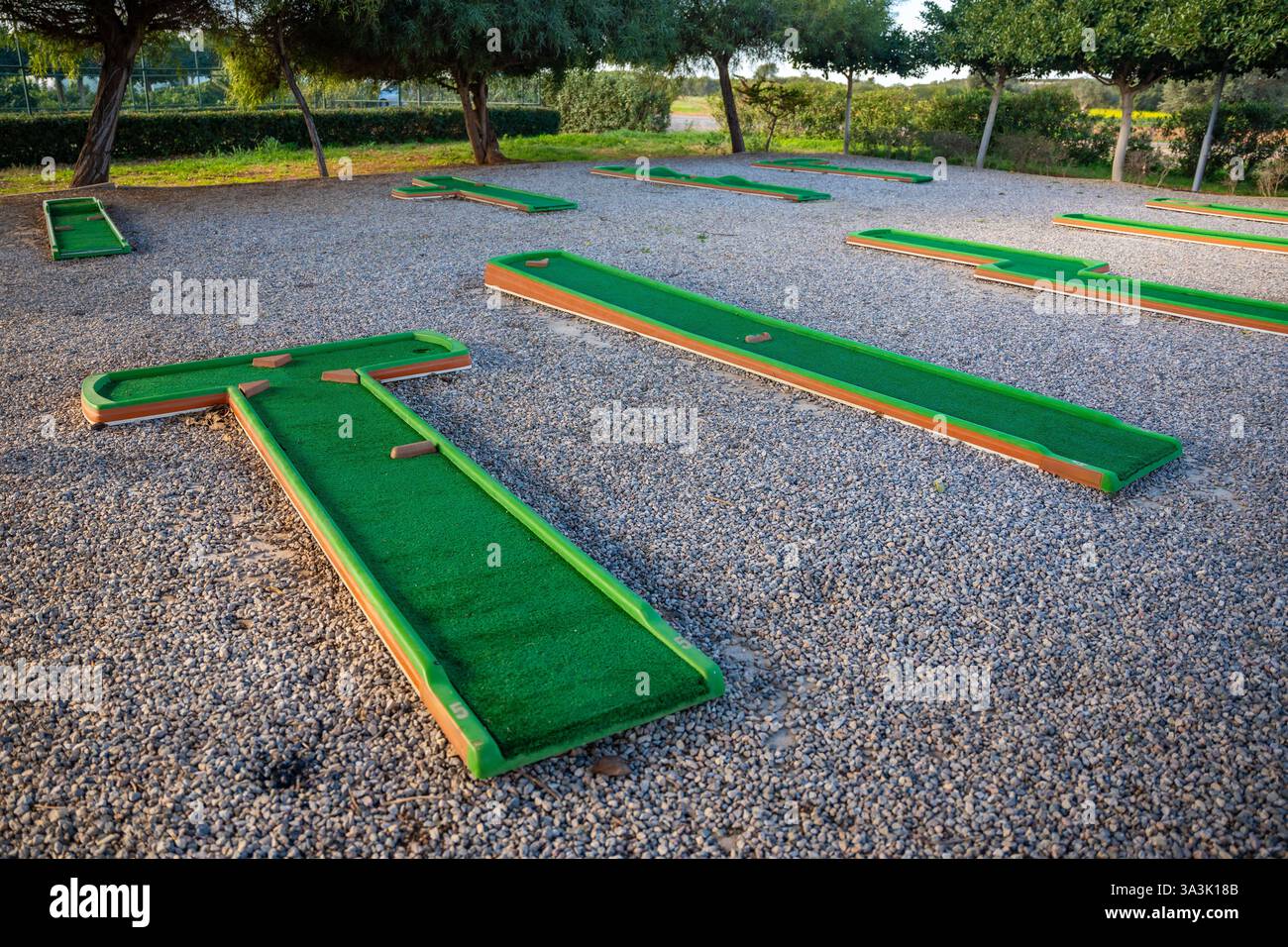 Mini-Golf Courses in a Park Setting Representing Outdoor Family Fun and ...