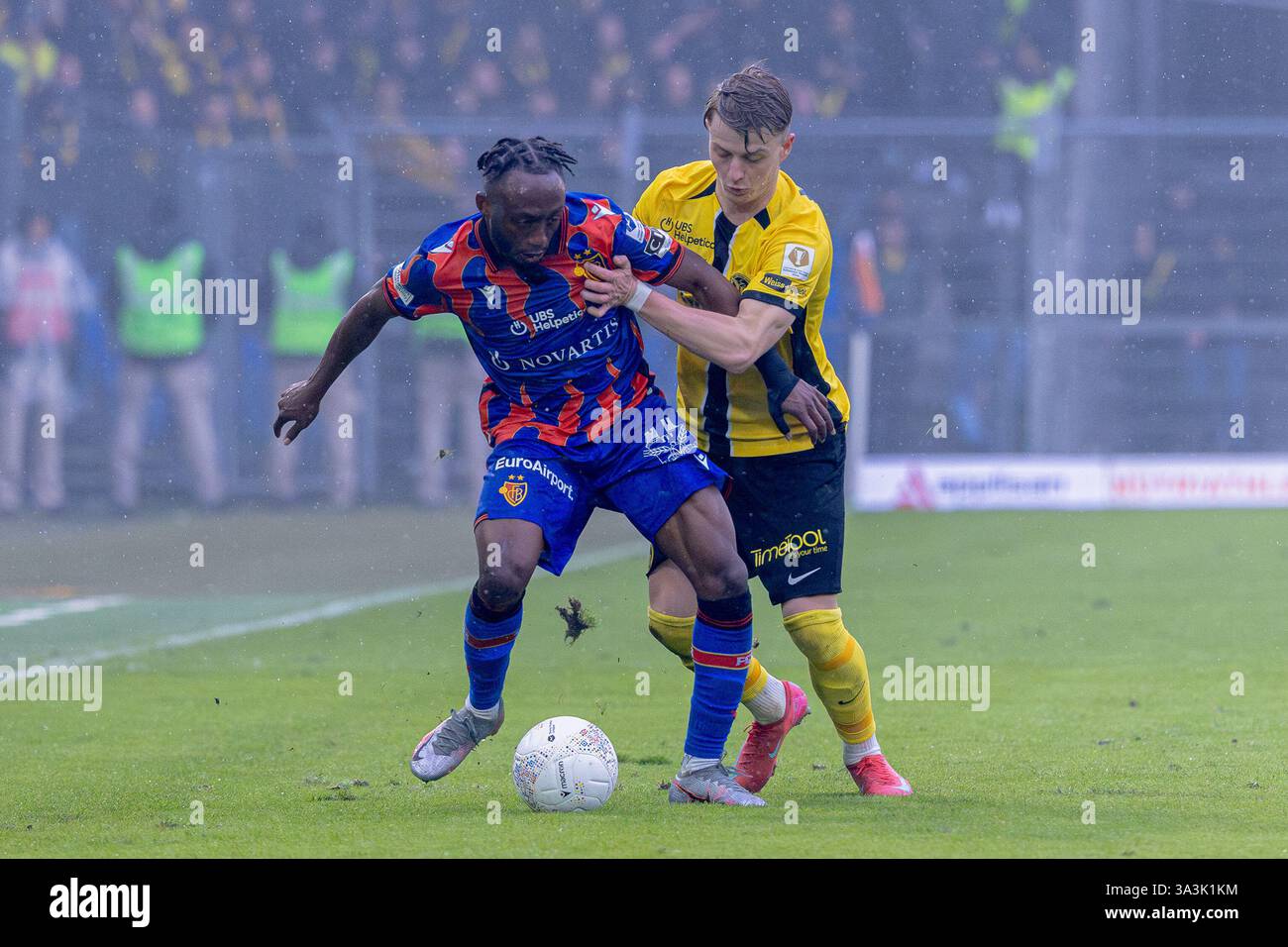 Basel, Switzerland, March 16st 2025: A duel between Benie Traore (11 ...