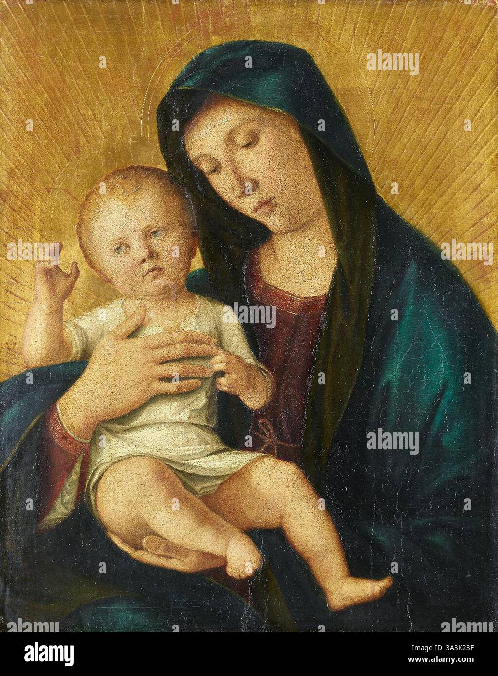 Maria mit dem segnenden Kind, Ident.Nr. 10 Giovanni Bellini madonna virgin with child Stock ...