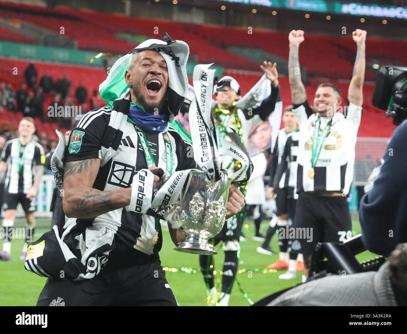 London, England, 16th March 2025. Joelinton of Newcastle United ...