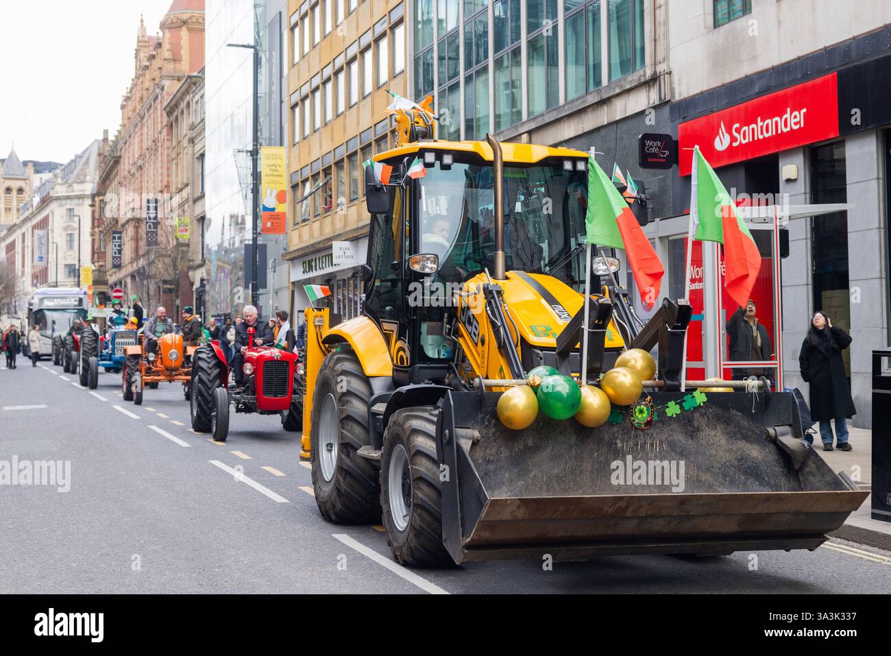 Leeds, UK. 16 MAR, 2025. Tractor procession as over 5000 people ...