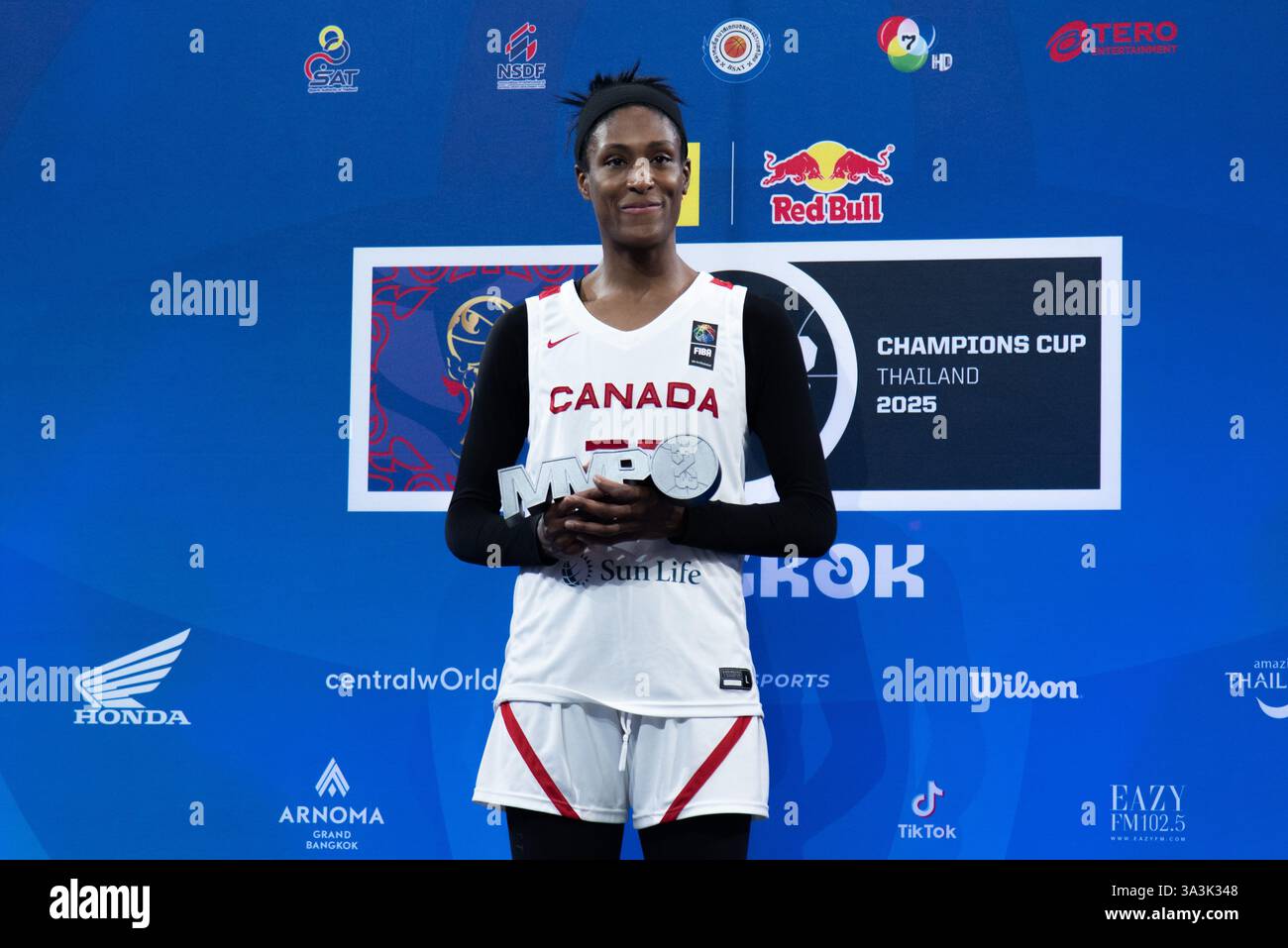 Bangkok, Thailand. 16th Mar, 2025. Saicha Grant-Allen of Canada poses ...