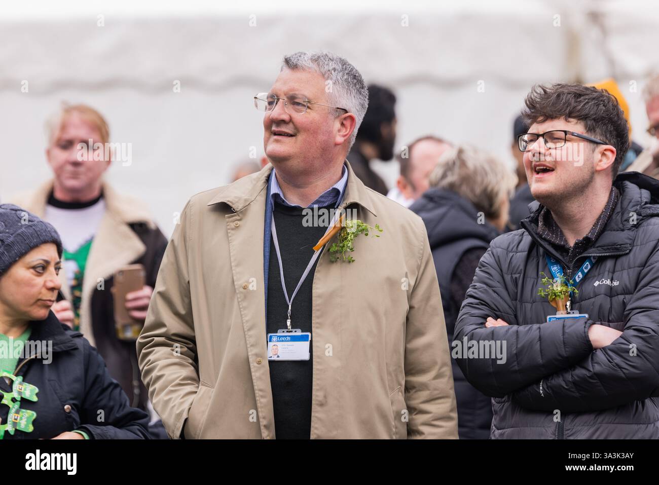 Leeds, UK. 16 MAR, 2025. Cllr James Lewis, leader of Leeds city council ...