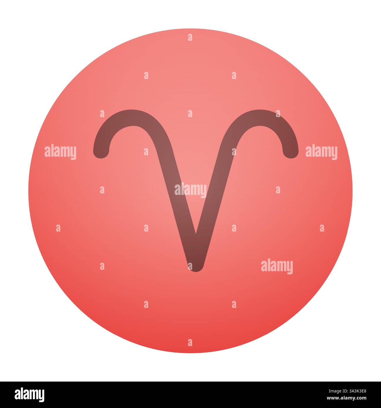 A minimalist vector art of the Aries zodiac symbol, featuring its ...