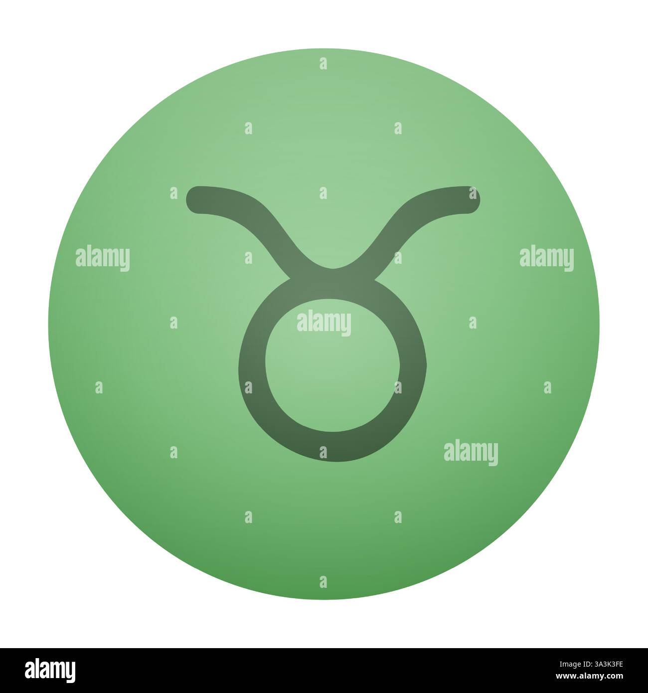 Simple vector art of the Taurus zodiac symbol, featuring its iconic ...