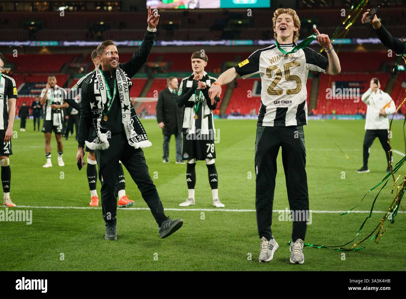 London, UK. 16th Mar, 2025. Justin Tindall of Newcastle United and ...