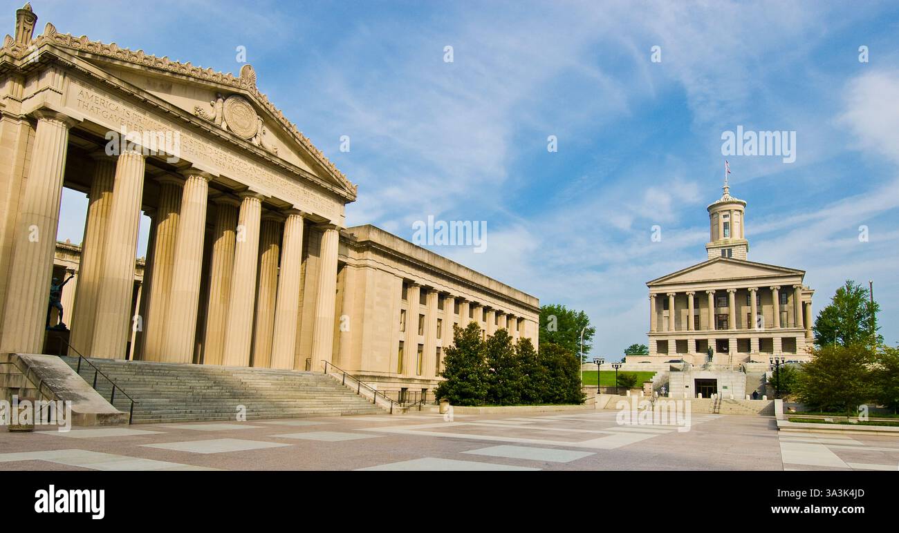 on left is the War Memorial Building built 1925 on Capitol Complex ...
