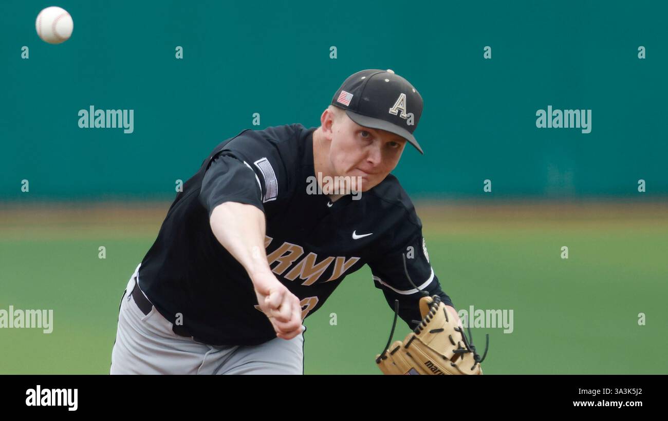 Army pitcher Justin Lehman (33) during an NCAA baseball game against ...