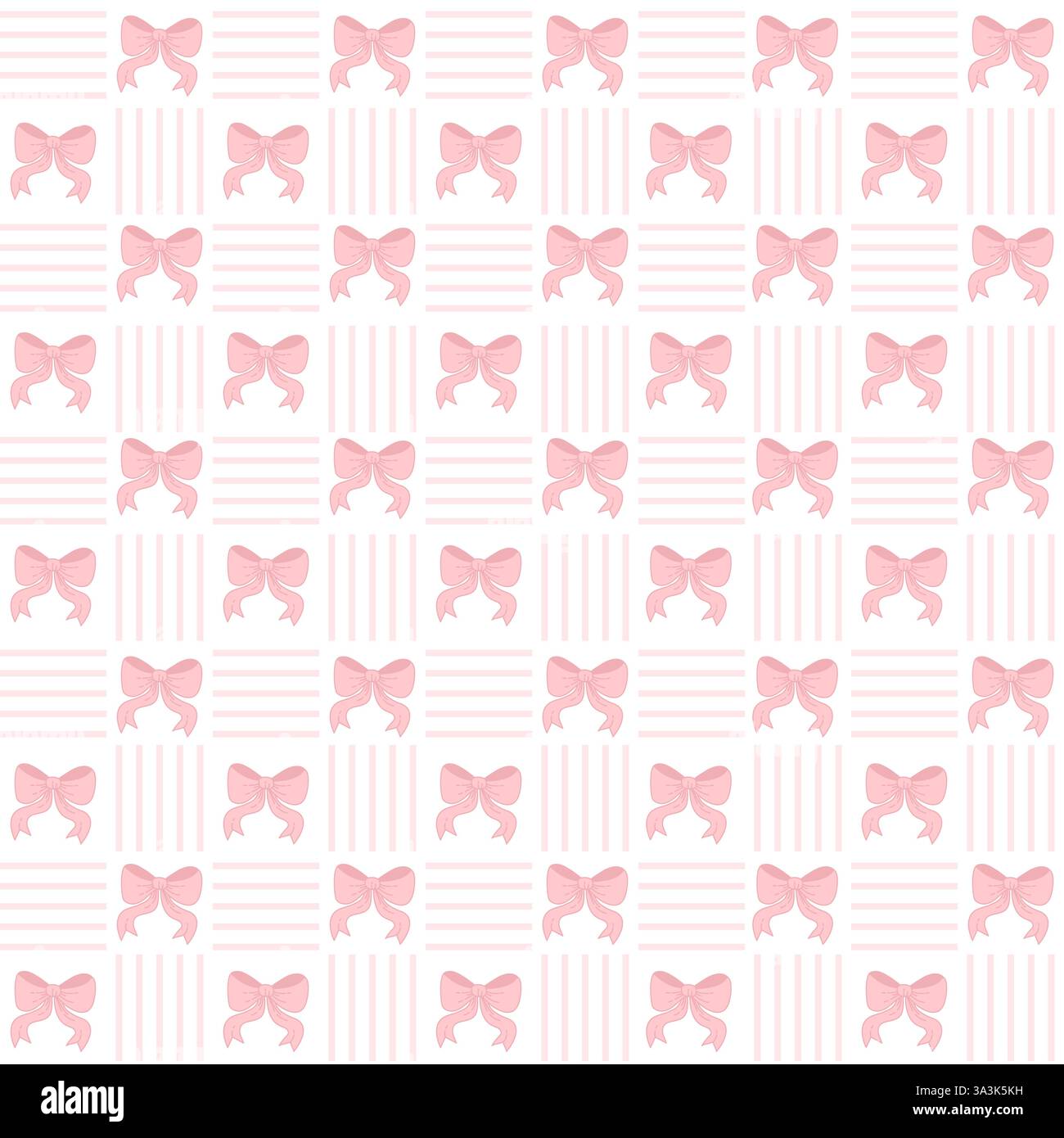 Vintage Coquette aesthetic pink ribbon bow in frame seamless pattern on ...