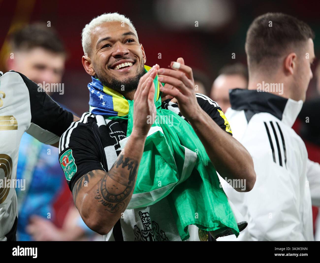 LONDON, UK - 16th Mar 2025: Joelinton of Newcastle United celebrates ...