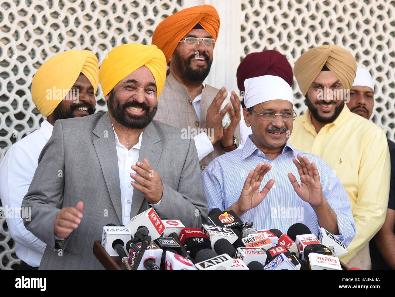Amritsar, India. 16th Mar, 2025. AMRITSAR, INDIA - MARCH 16: Aam Aadmi ...