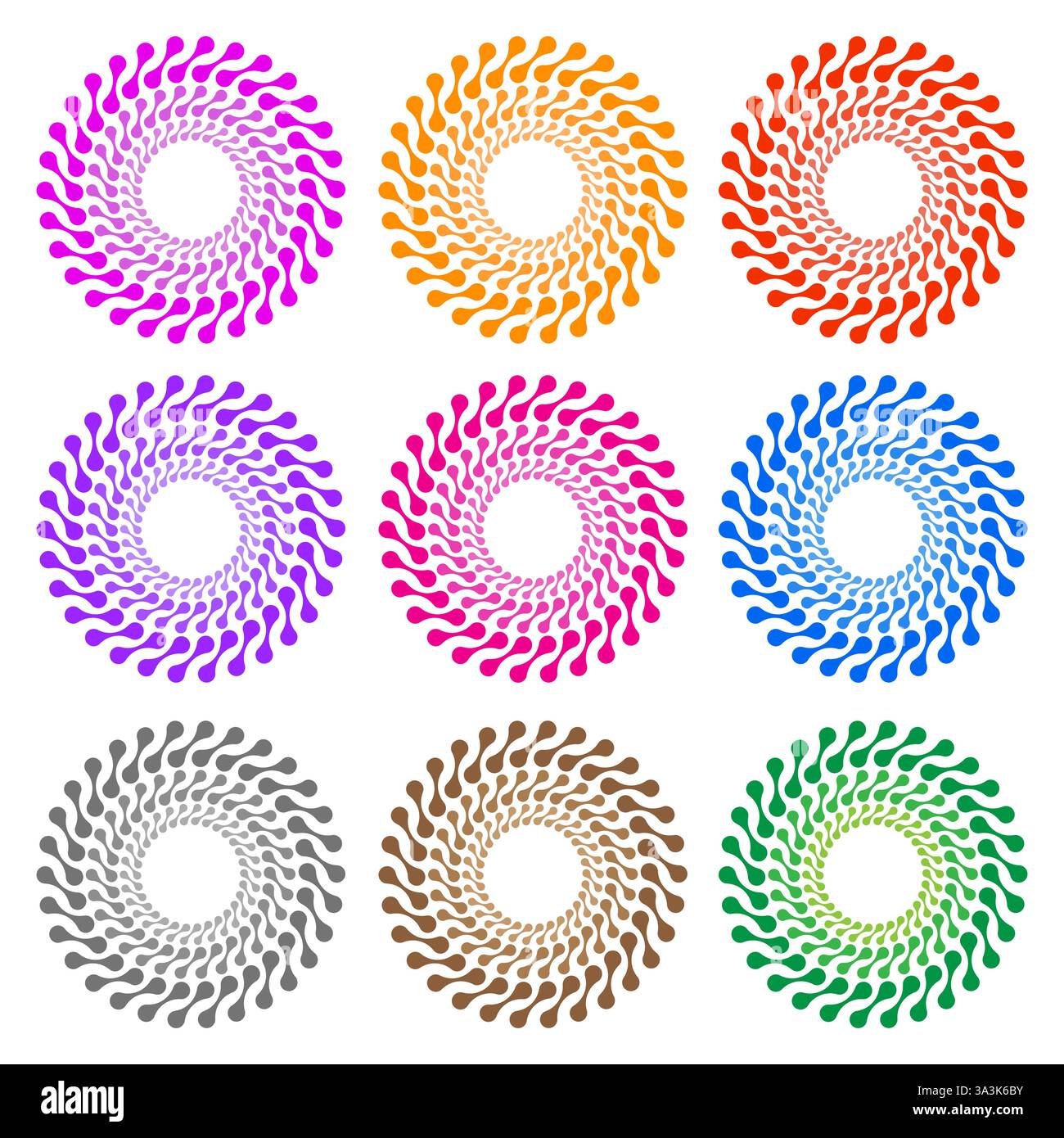Vector Metaball Connect Dot Set. Molecule chain. Circle Shapes. Abstract Geometric Dots ...